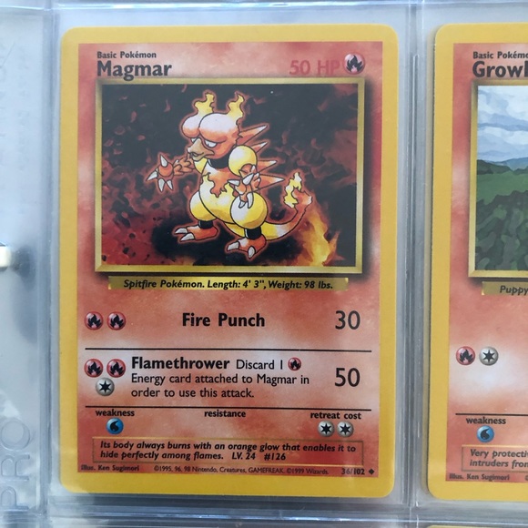 Games | 199s Rare Vintage Magmar Pokmon Card 36102 | Poshmark